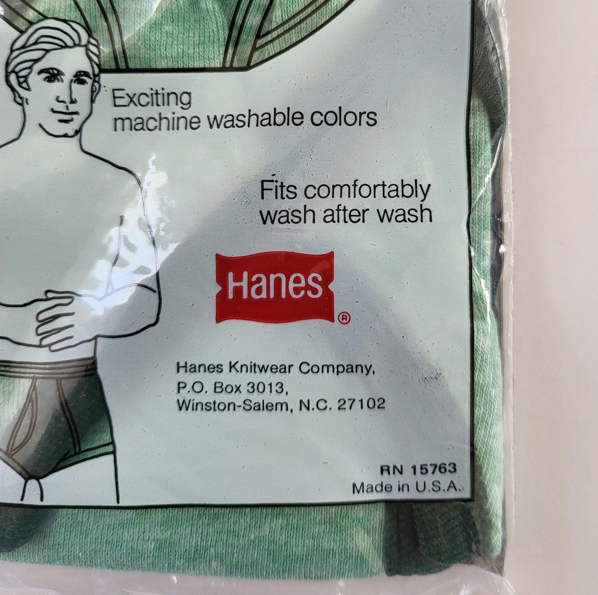 Vintage 1970's Hanes Under Colors Men's Low Rise Brief Size 34 Green ...