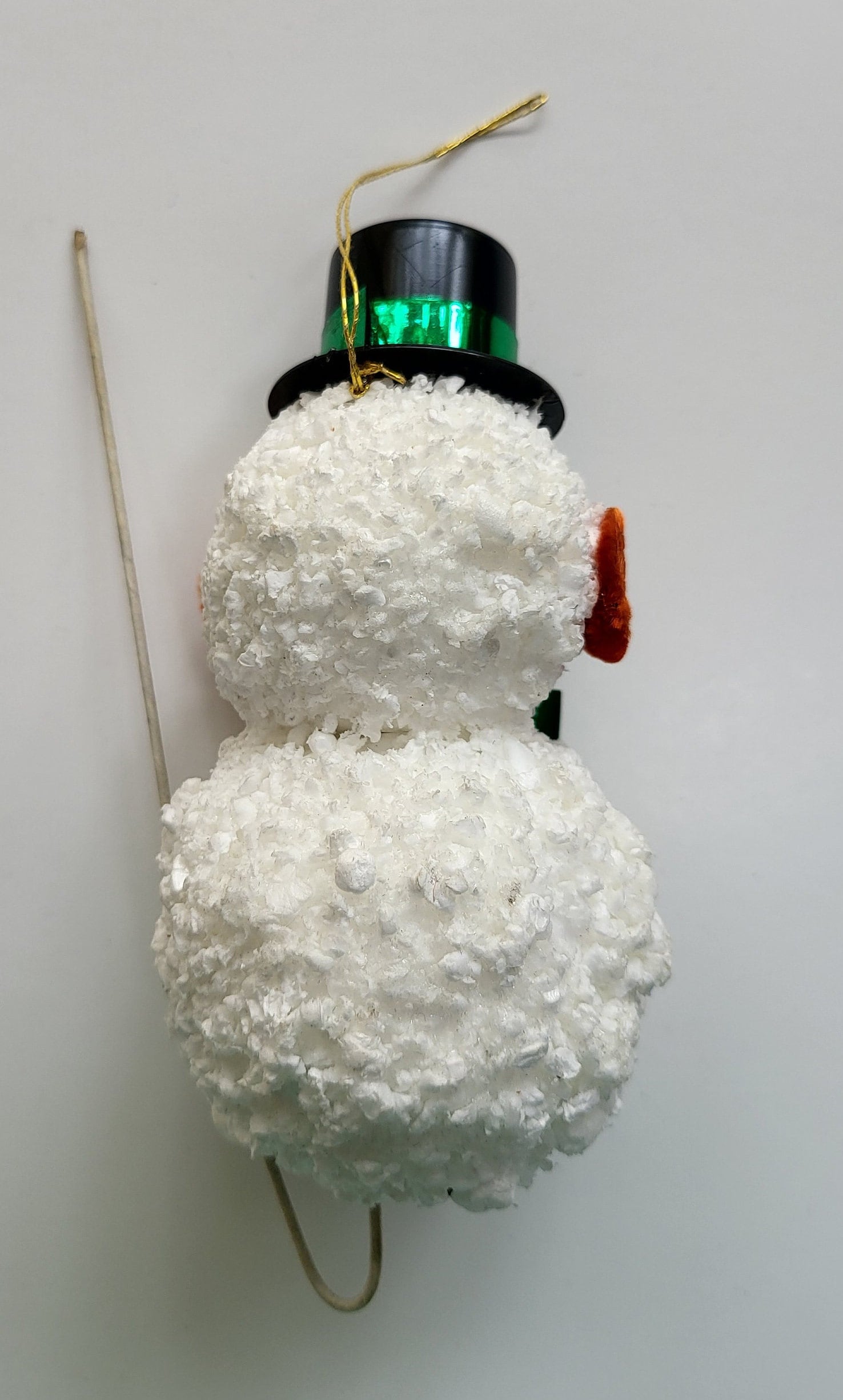 Vintage Styrofoam Popcorn Snowman Christmas Ornament - Etsy