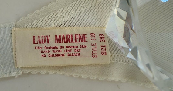 Vintage Lady Marlene White Lace 34b Bra Style 119 Vin… Gem