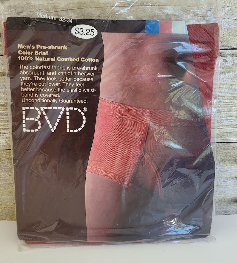 Vintage 1977 BVD Men's Dark Red Brief 32 34 Vintage BVD Underwear in ...