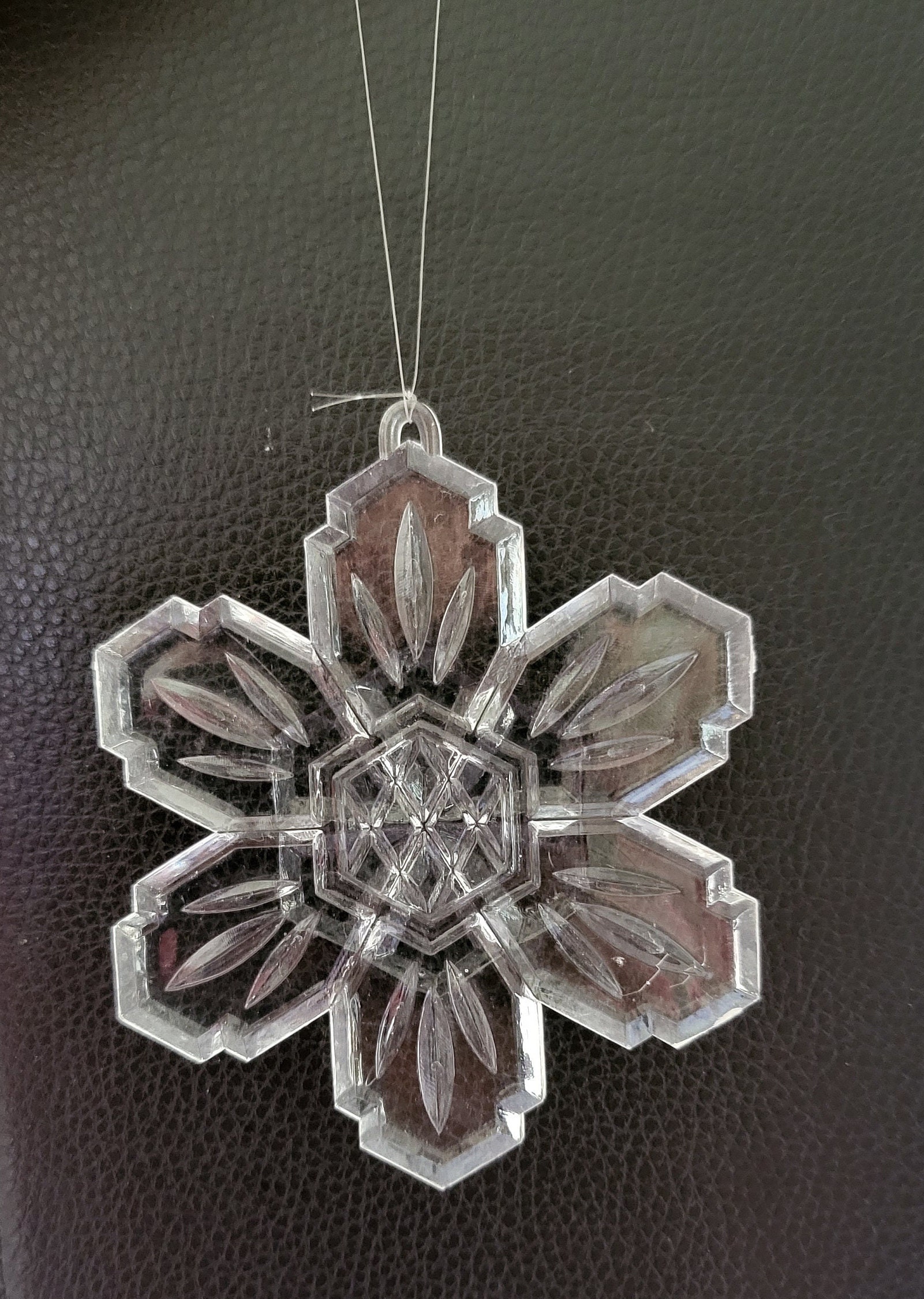 Vintage Commodore Holiday Decorations Plastic Crystal Snowflake ...