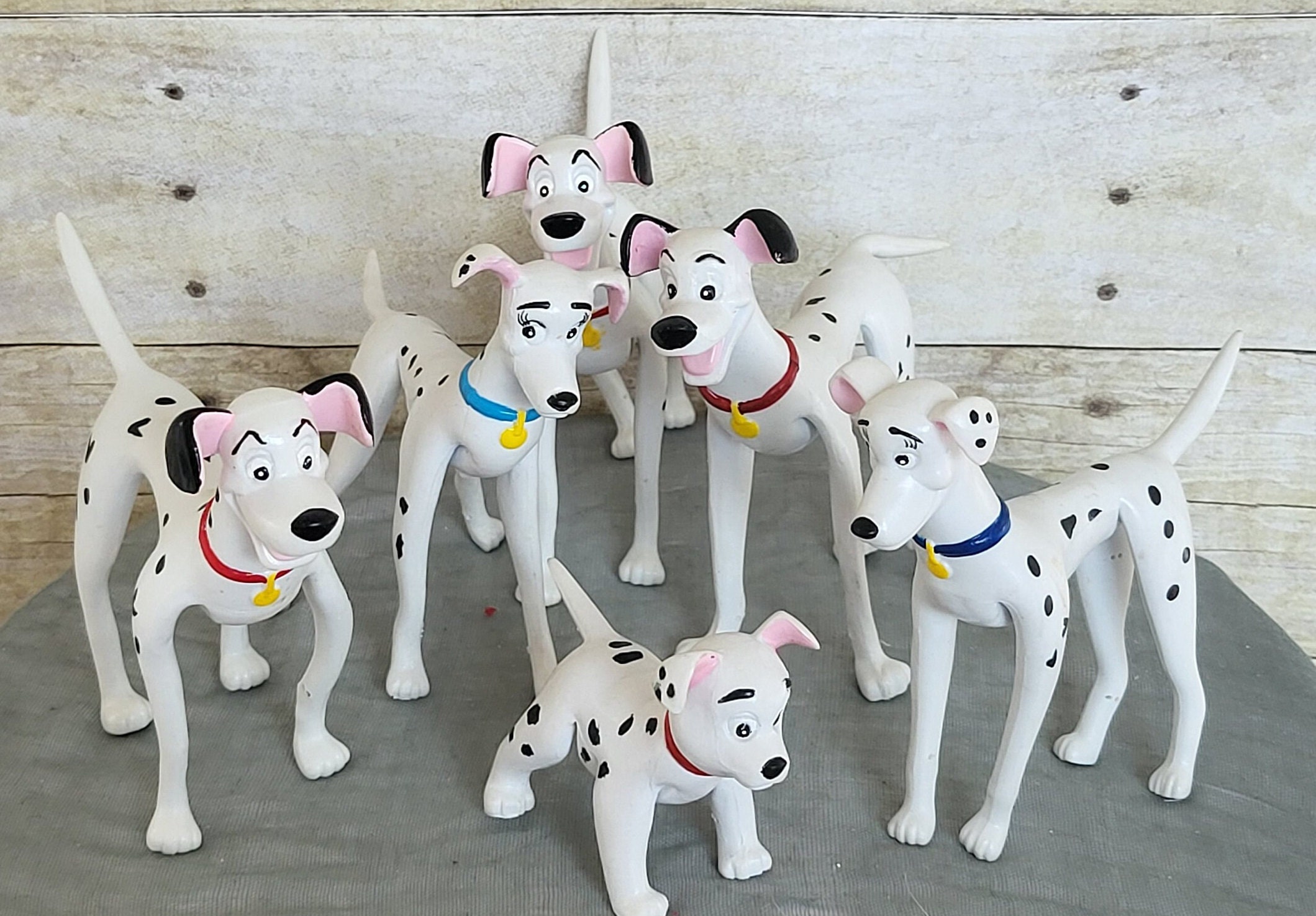 Vintage Disney Just Toys 101 Dalmatians Set of 6 Bendable Figures Pongo ...
