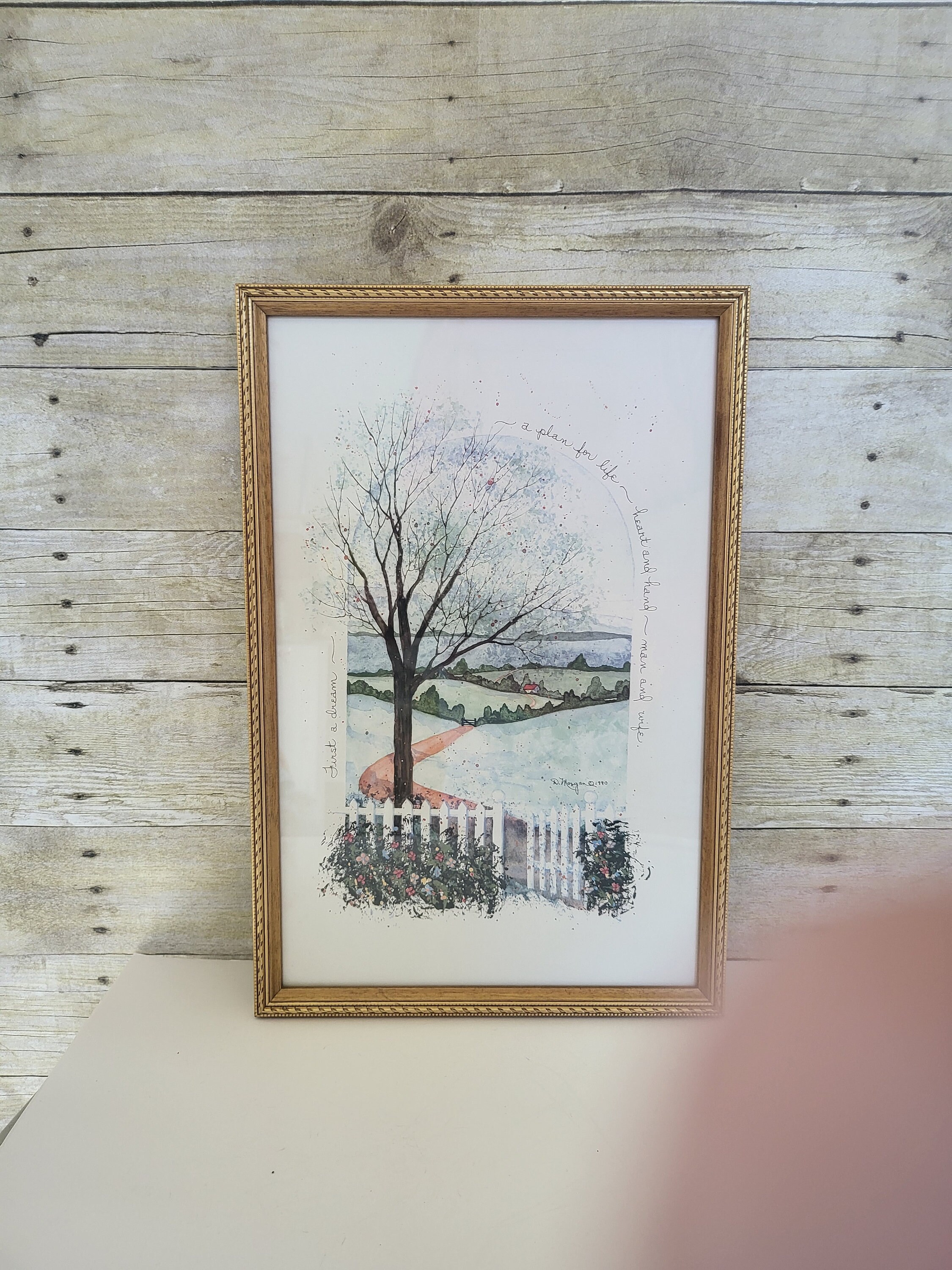 Vintage D. Morgan Man and Wife Framed Print D. Morgan - Etsy