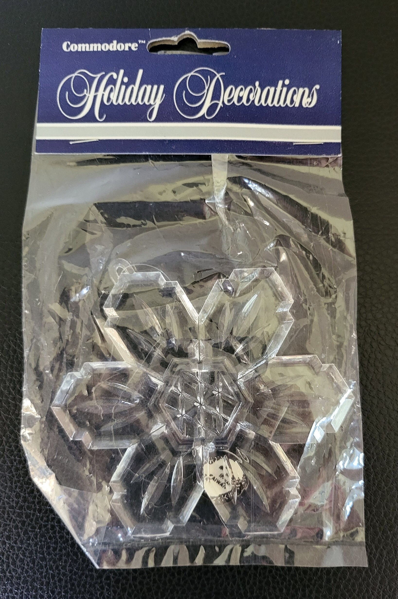 Vintage Commodore Holiday Decorations Plastic Crystal Snowflake ...