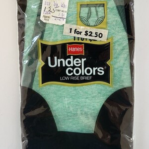 Vintage 1970's Hanes Under Colors Men's Low Rise Brief Size 34 Green ...