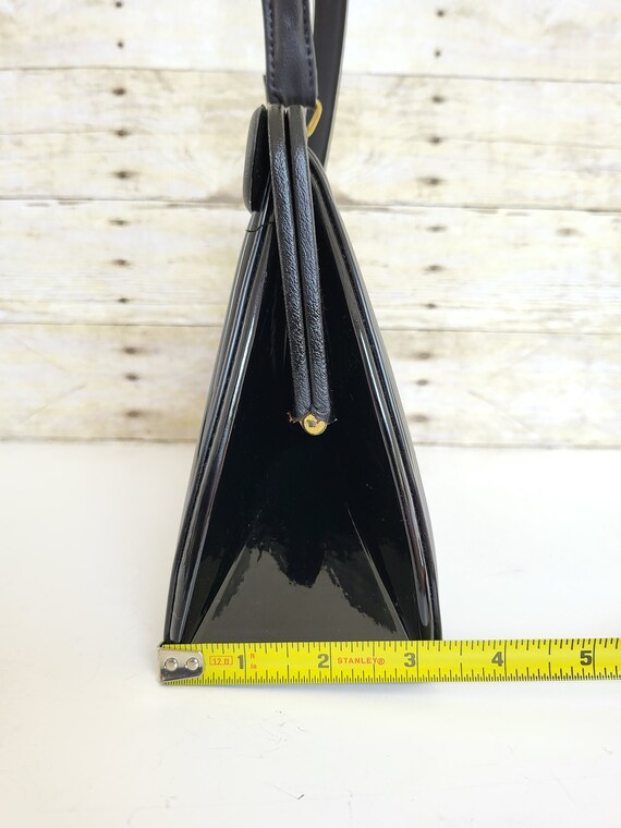 Vintage Verdi Black Patent Purse 1950's/1960's - Gem