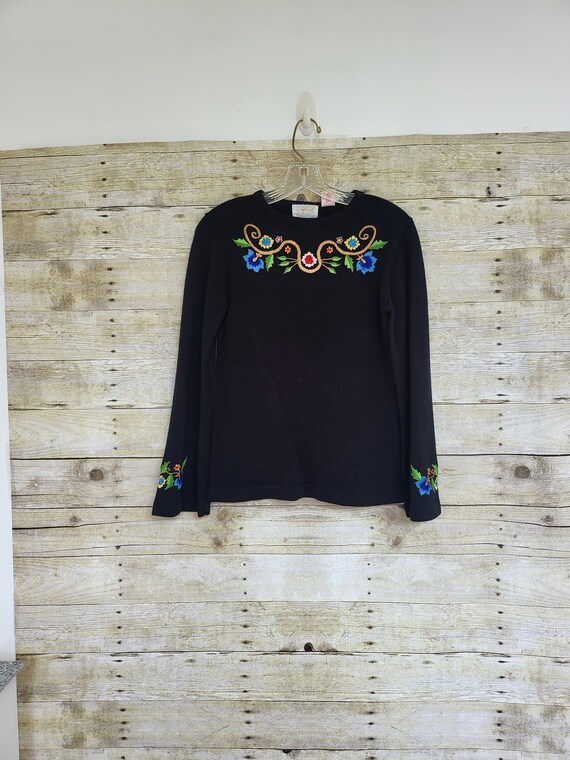 Vintage, small, black sweater - Gem