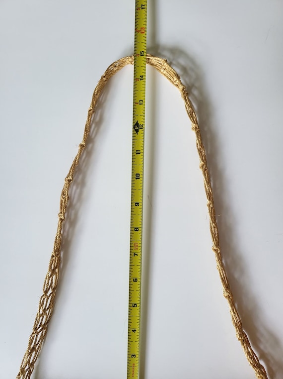 Vintage Jute Macrame Tote - Gem