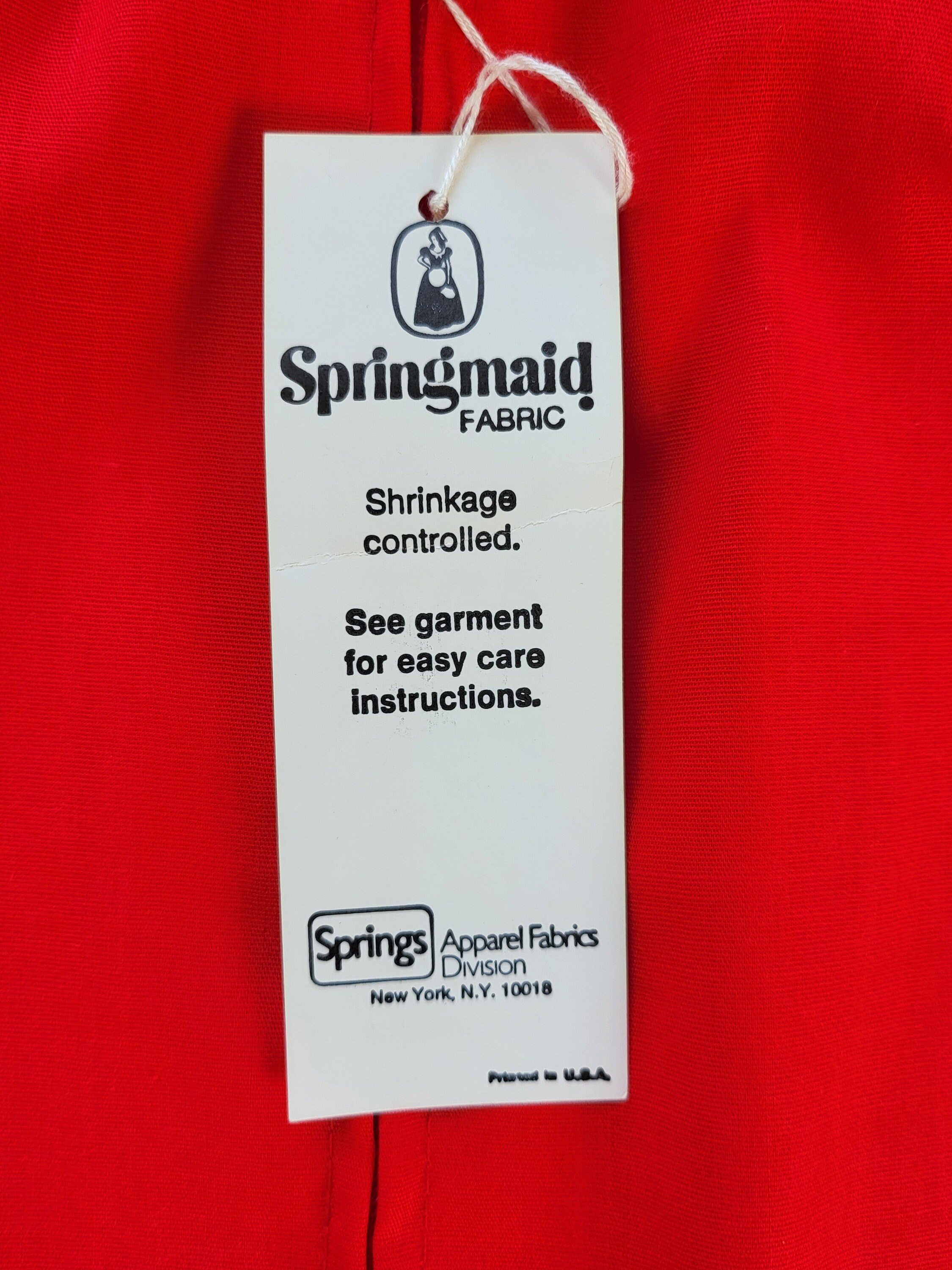 Vintage Springmaid Fabric Red 'good Morning' Housecoat - Etsy