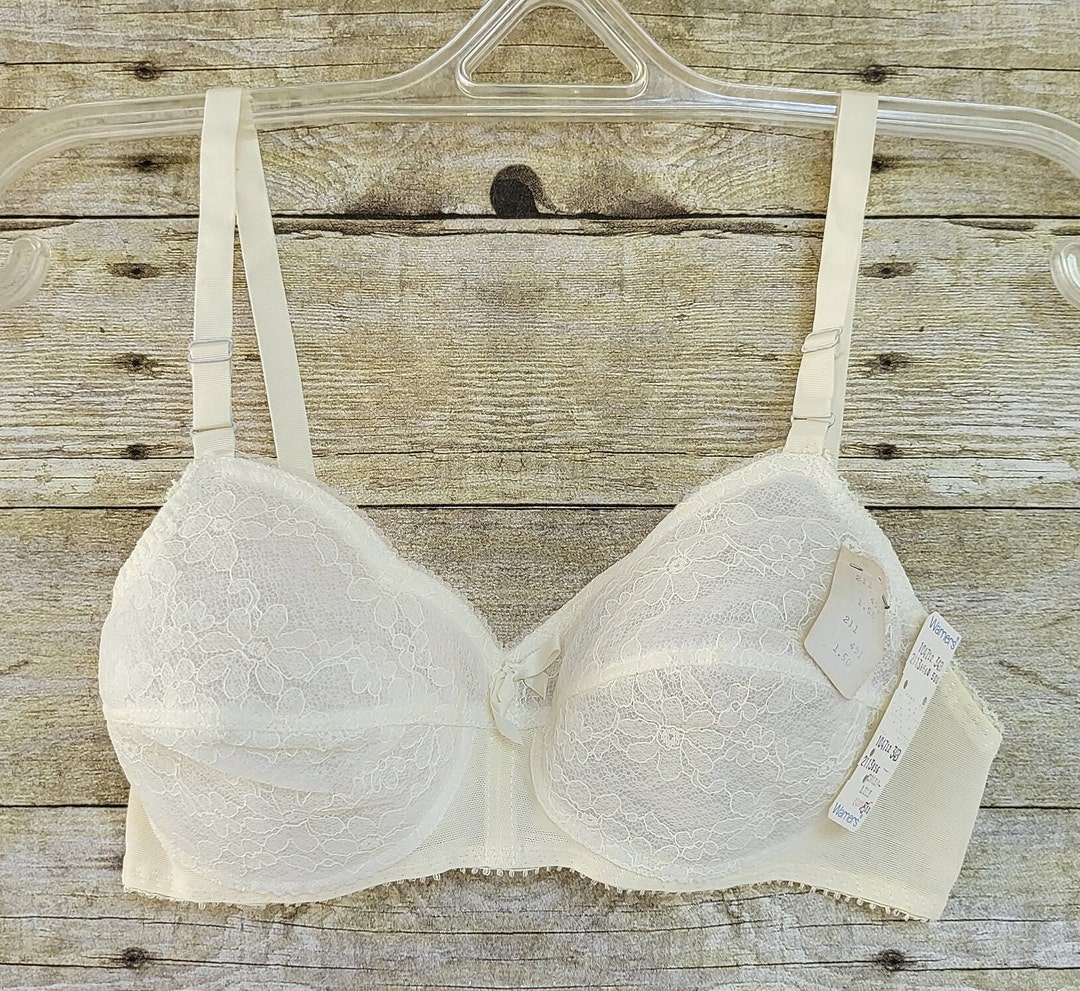 Vintage Warner's Pale Yellow Lace 34 B Bra Vintage Yellow Lace Bra ...