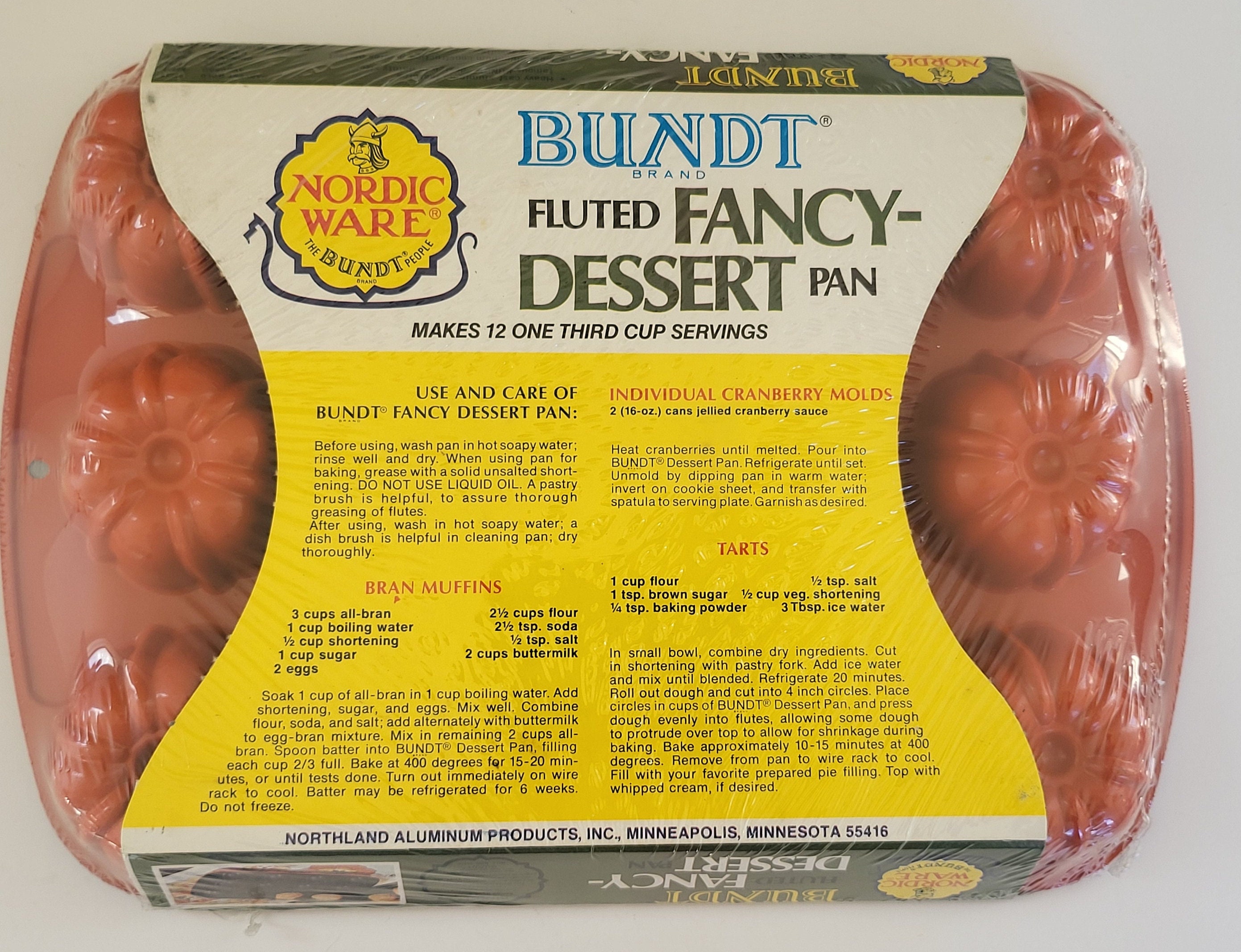 Vintage Nordic Ware Bundt Fluted Fancy Dessert Pan New Cinnamon Vintage ...