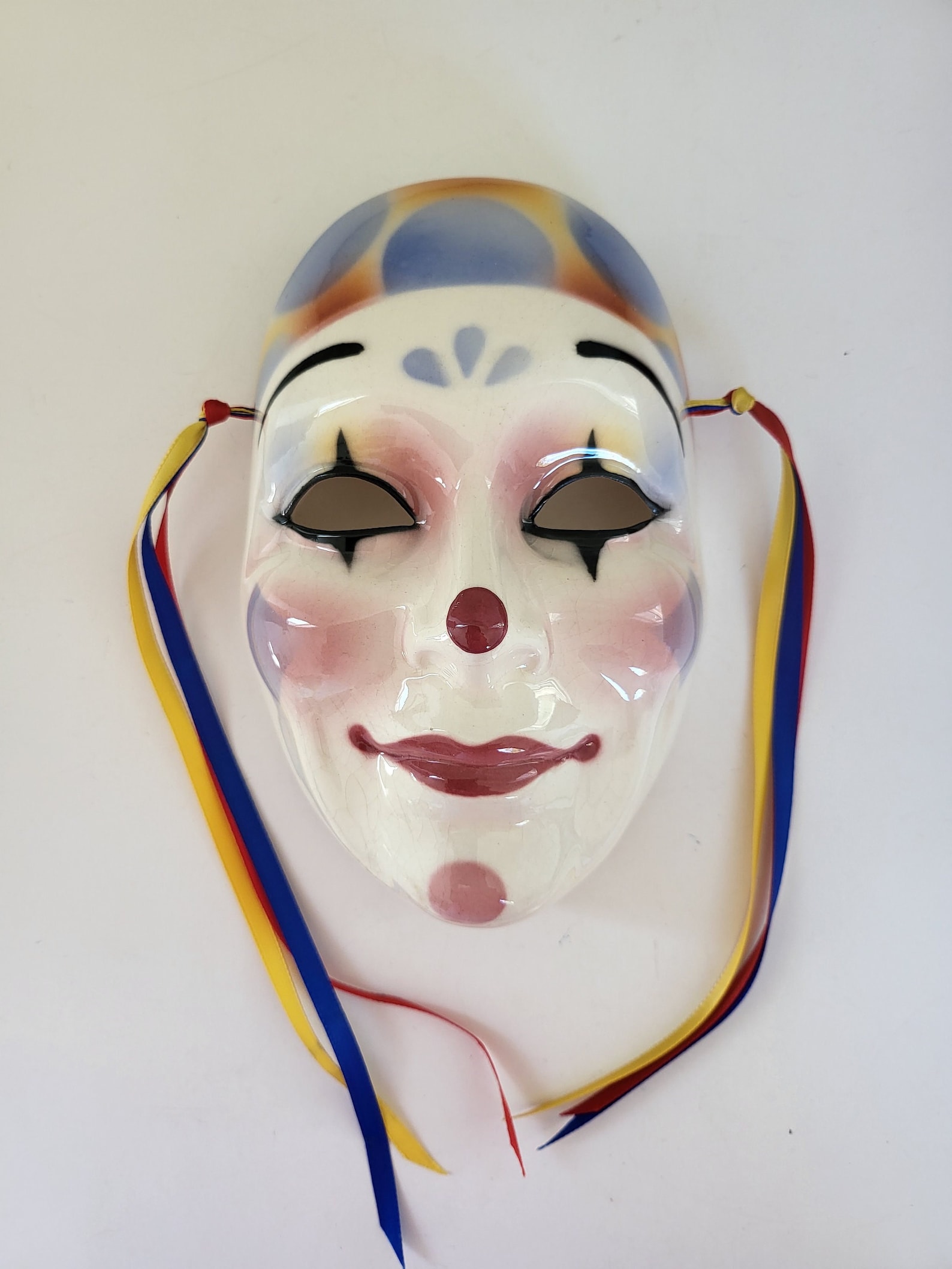 Vintage 1988 Clay Are Hand Painted Mask Style 086 Clay Art Mask - Etsy