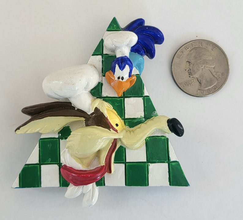 Vintage 1994 Wile E Coyote and Roadrunner Refrigerator Magnet - Etsy