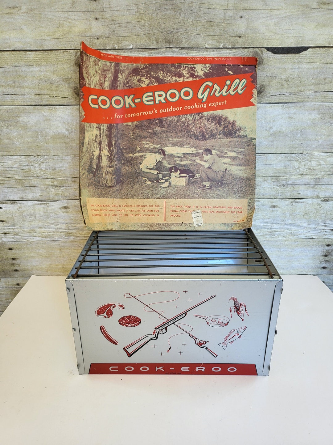 Vintage 1960's Cook-eroo Outdoor Charcoal Grill - Vintage Portable ...