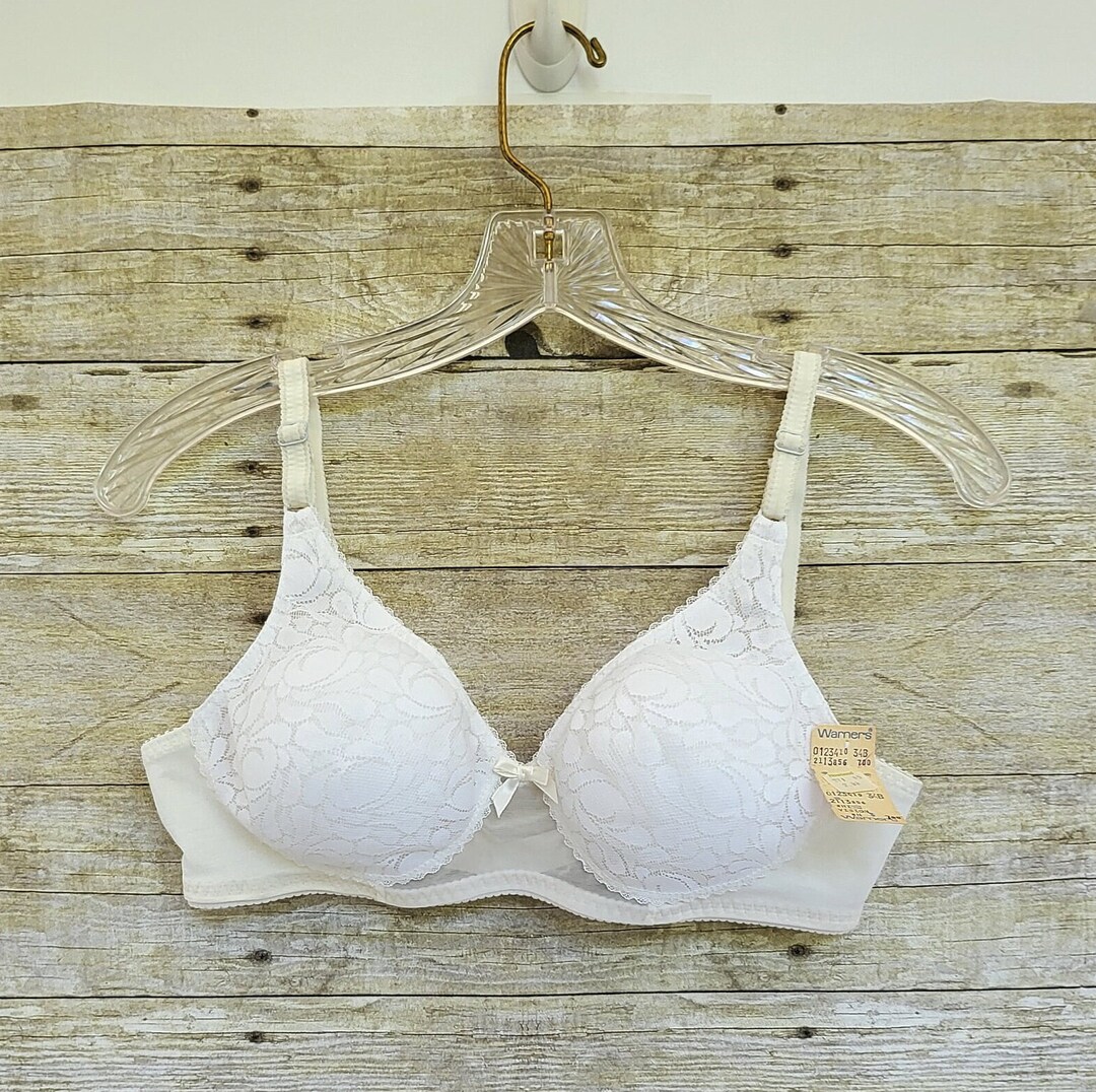 Vintage Warners White Lace 34b Bra Vintage White Lace Bra Vintage Lingerie Made In Usa Never