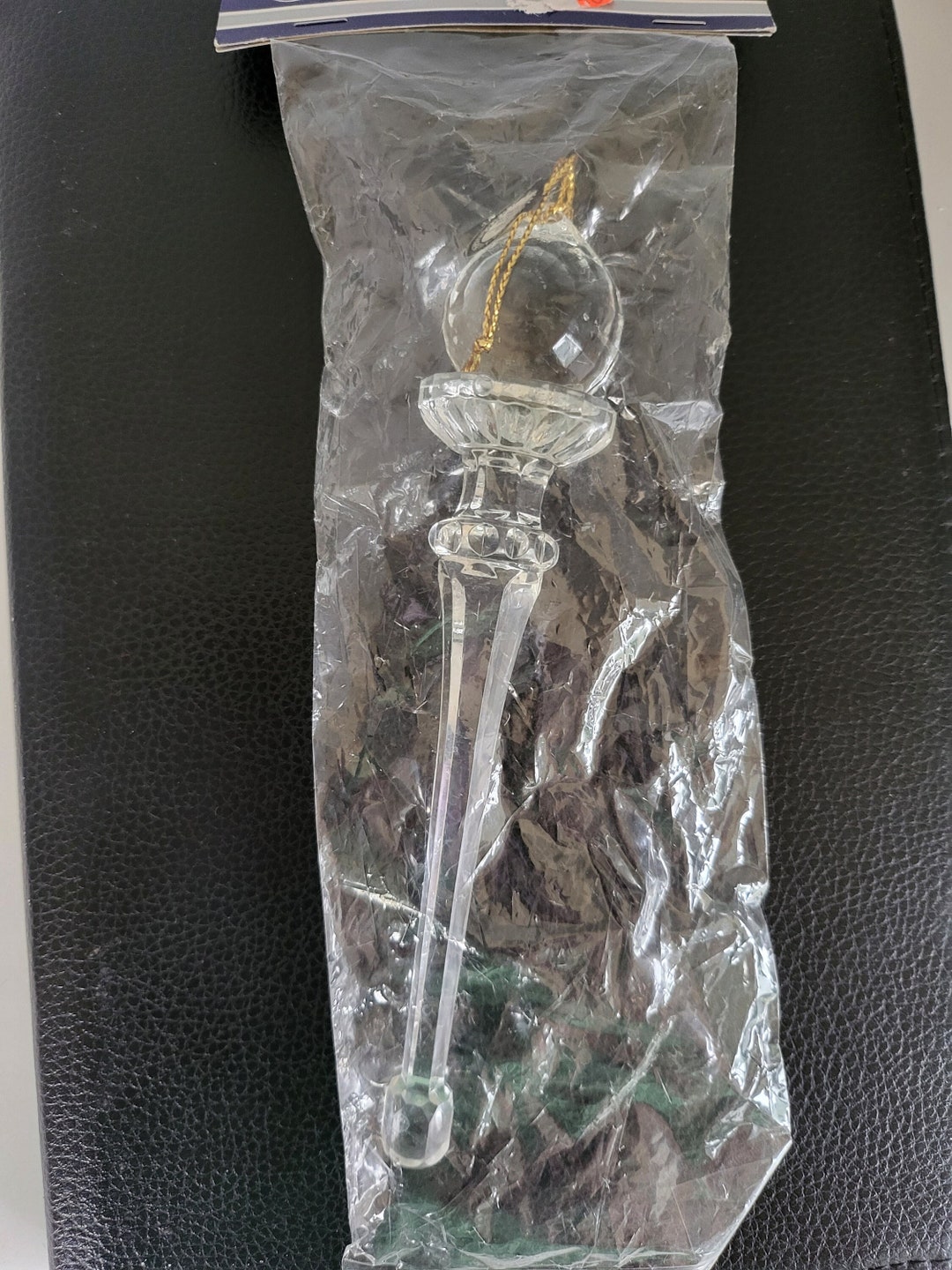 Vintage Commodore Holiday Decorations Diamond Cut Crystal Staff Plastic ...