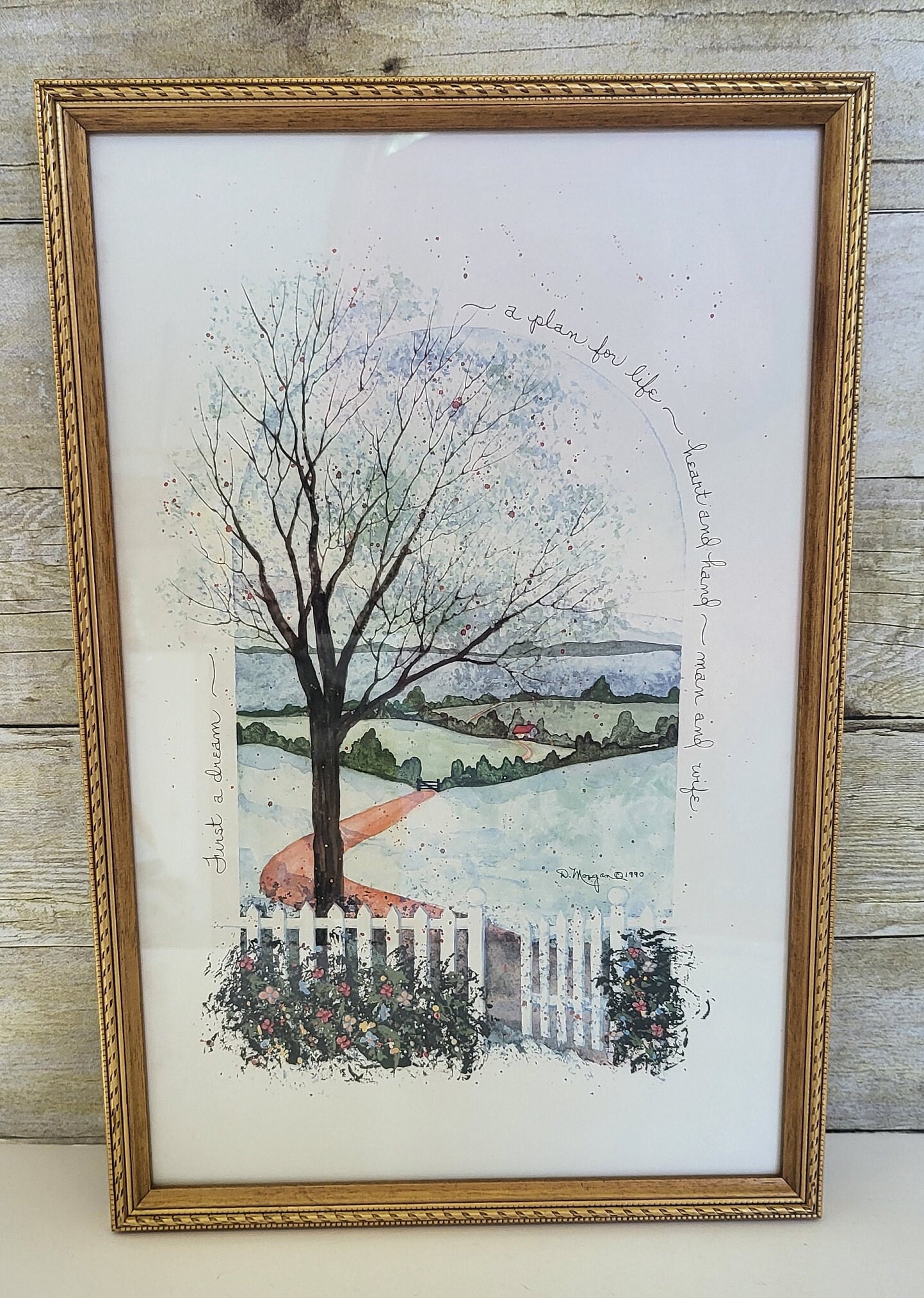 Vintage D. Morgan Man and Wife Framed Print D. Morgan - Etsy