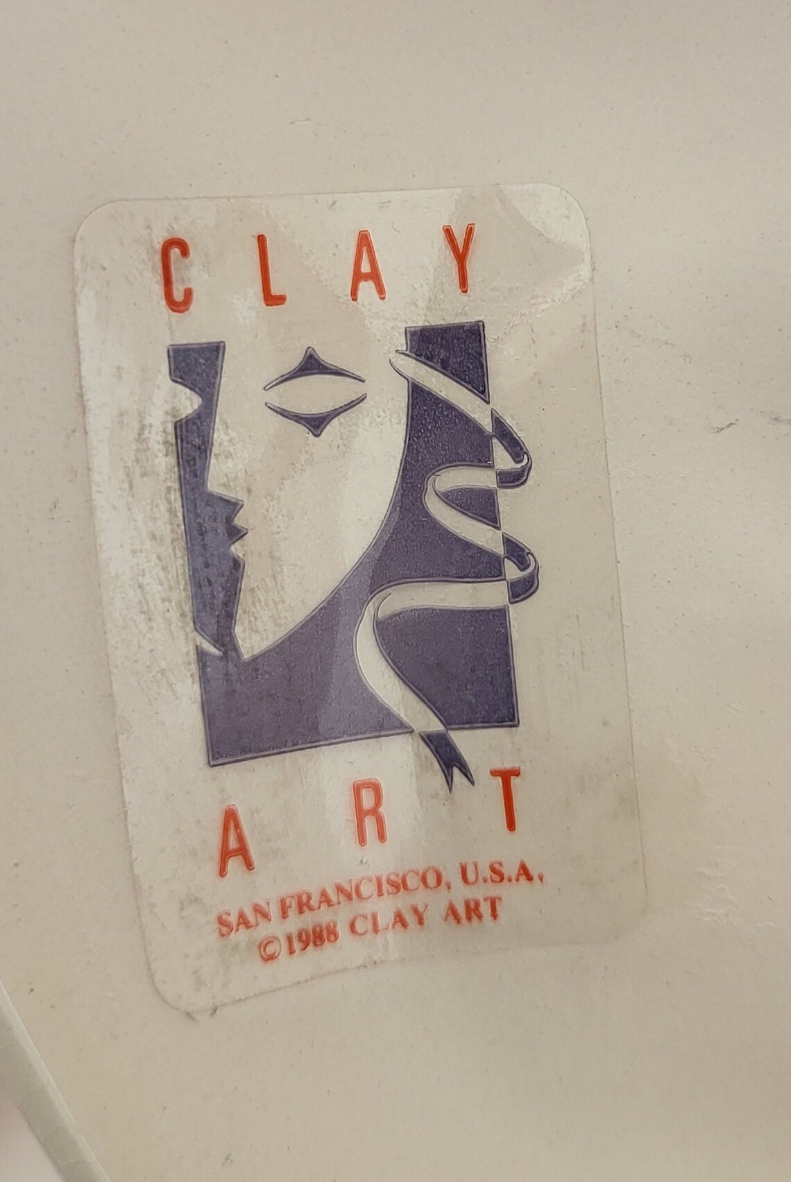 Vintage 1988 Clay Are Hand Painted Mask Style 086 Clay Art Mask - Etsy