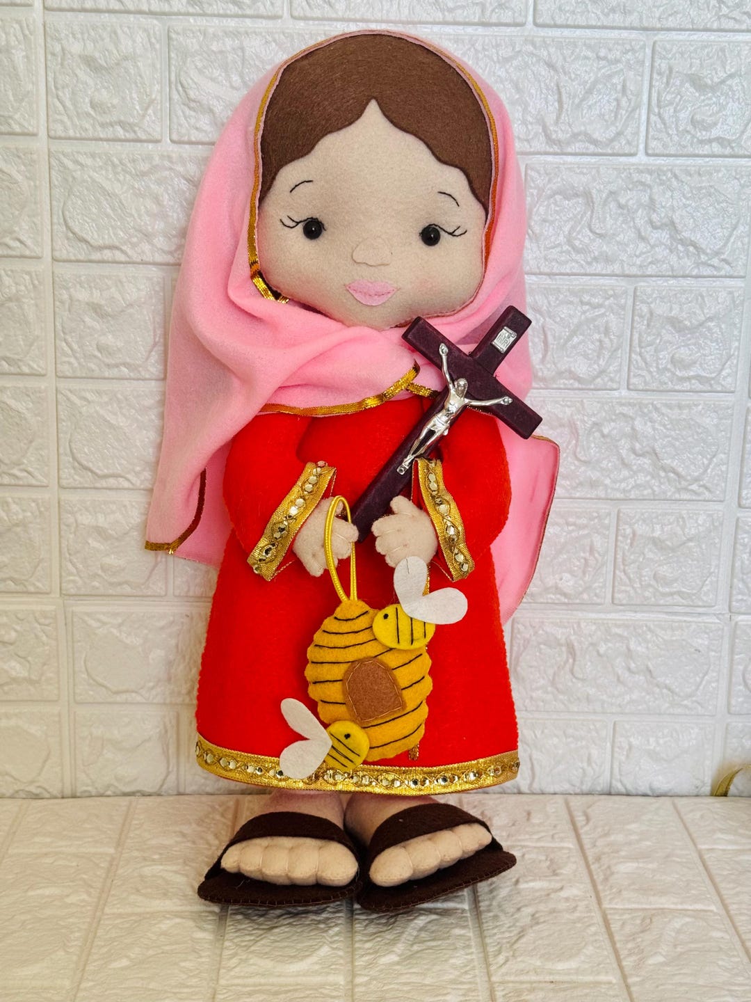 Handmade Saint Abigail Felt Doll: Beekeeper Patron Saint Ornament - Etsy
