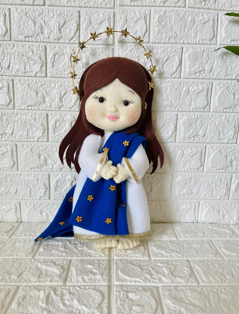 Handmade Felt Virgin Mary Doll: Immaculate Conception Ornament - Etsy
