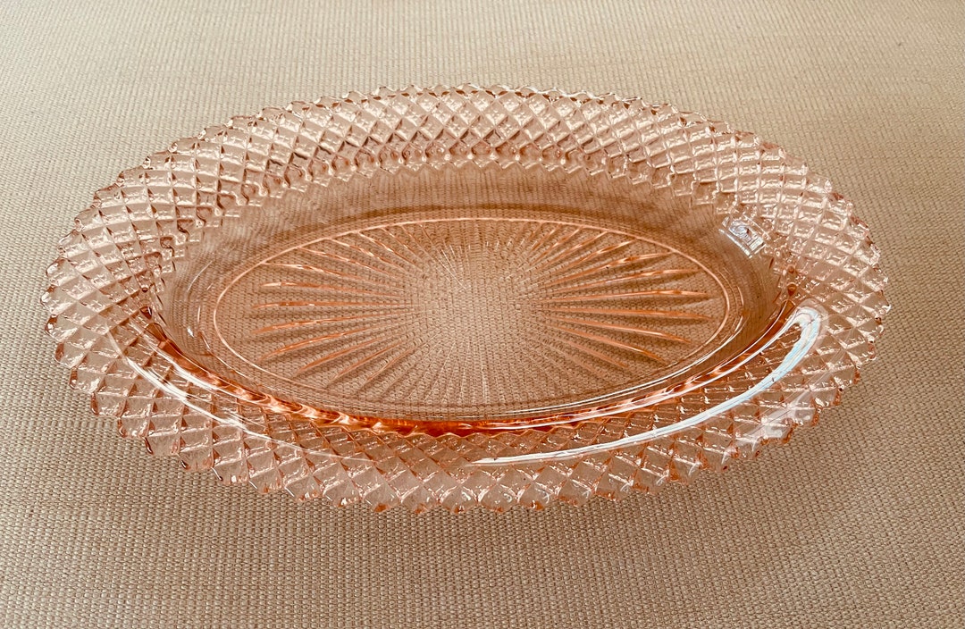 Vintage Anchor Hocking Pink Miss America Depression Glass Pattern ...