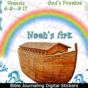 Noah’s Ark Bible Journaling Printable Stickers Instant Digital Download ...