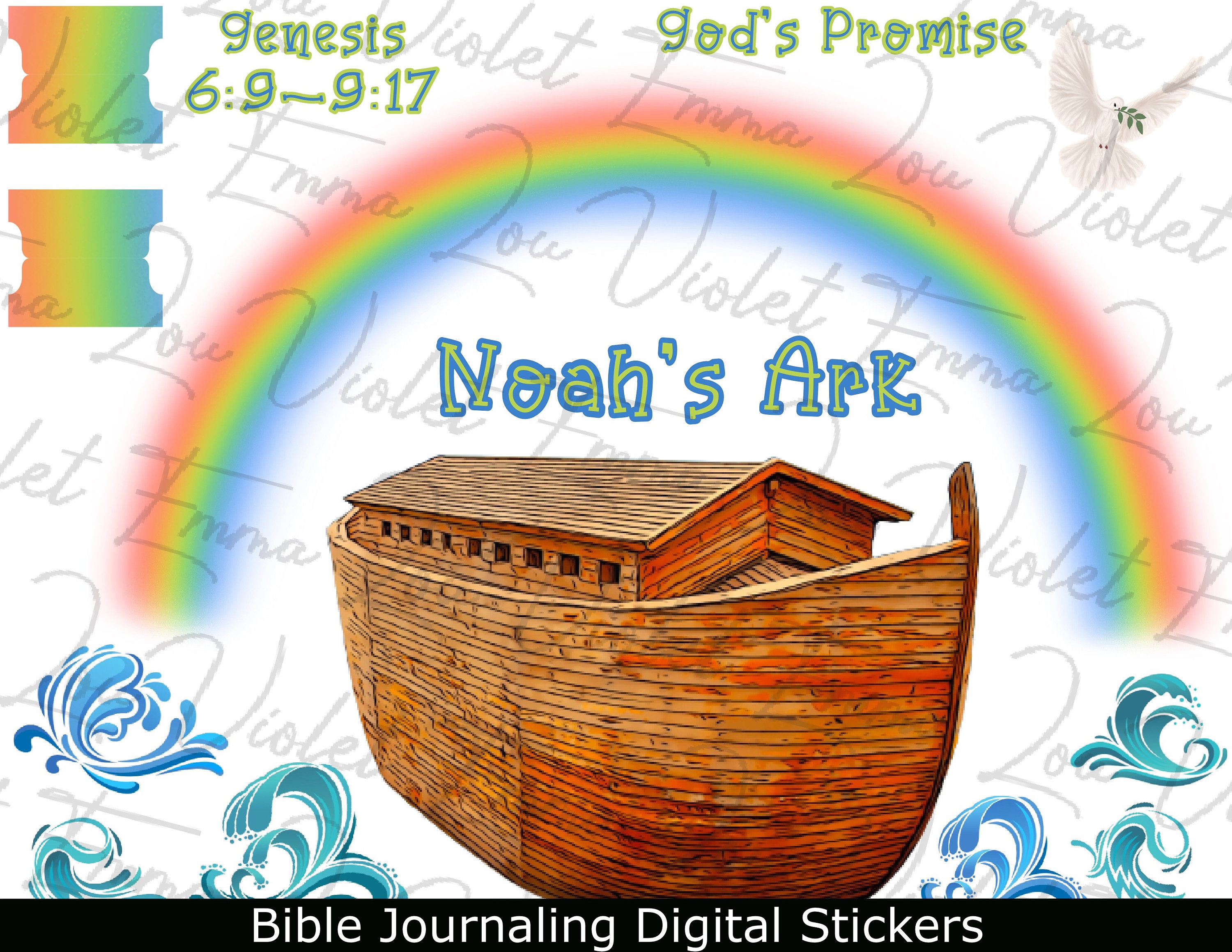 Noahs Ark Bible Journaling Printable Stickers Instant Digital - Etsy ...