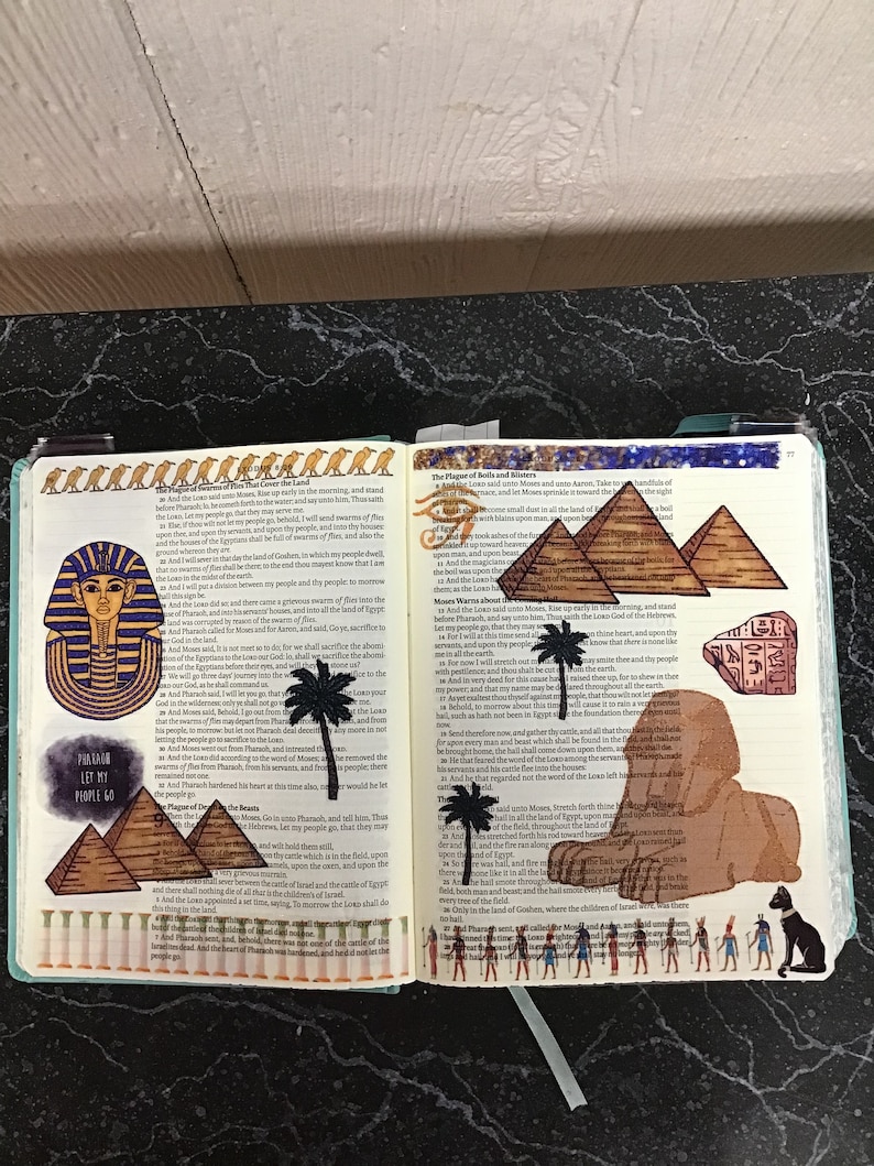 Egypt Exodus Bible Journaling Printable Sticker Sheet, Journal Supplies ...