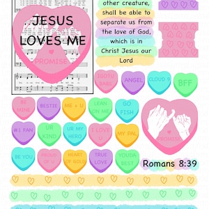 Jesus Loves Me Hymn Sticker Series Printed Bible Journaling Sticker ...
