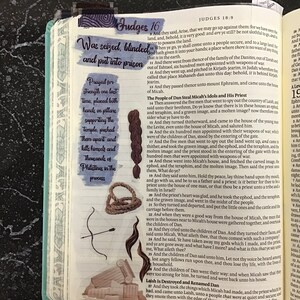 Samson Men of the Bible Series Bible Journaling Printable Sticker Sheet ...