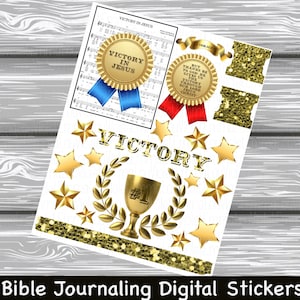 Victory in Jesus Hymn Sticker Series Bible Journaling Printable Sticker ...