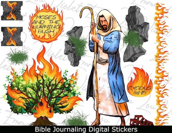 Moses And The Burning Bush Clipart