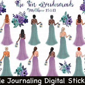 Parable of the Ten Bridesmaids Bible Journaling Printable Sticker Sheet ...