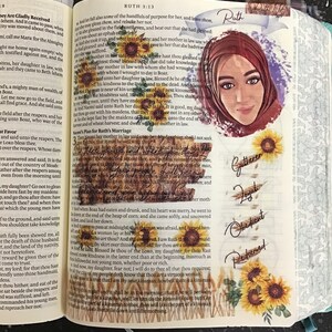 Ruth-women of the Bible Series Bible Journaling Printable Sticker Sheet ...