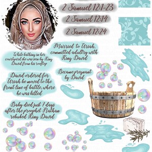 Bathsheba -women of the Bible Series Bible Journaling Printable Sticker ...