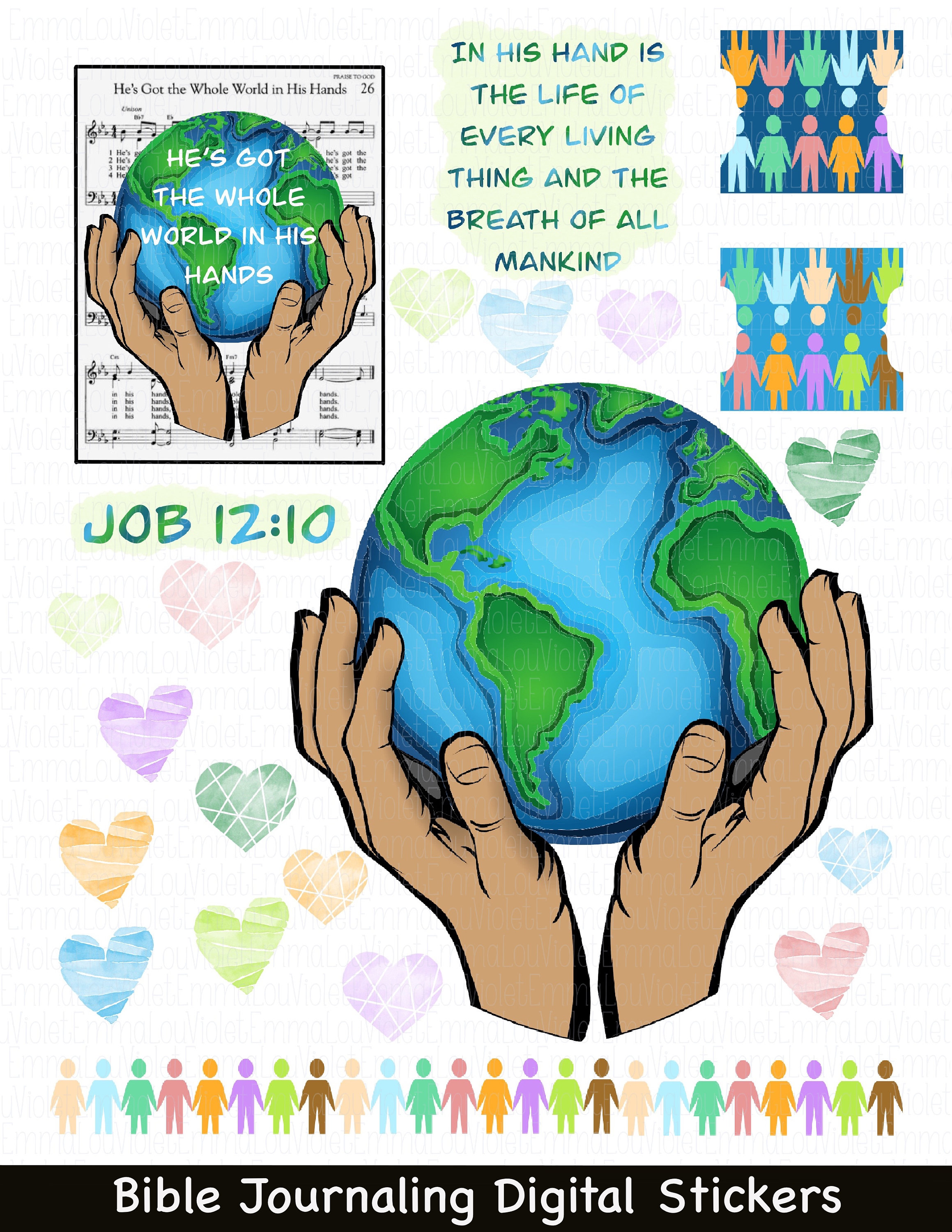 Hes Got the Whole World in His Hands Hymn Sticker Series - Etsy