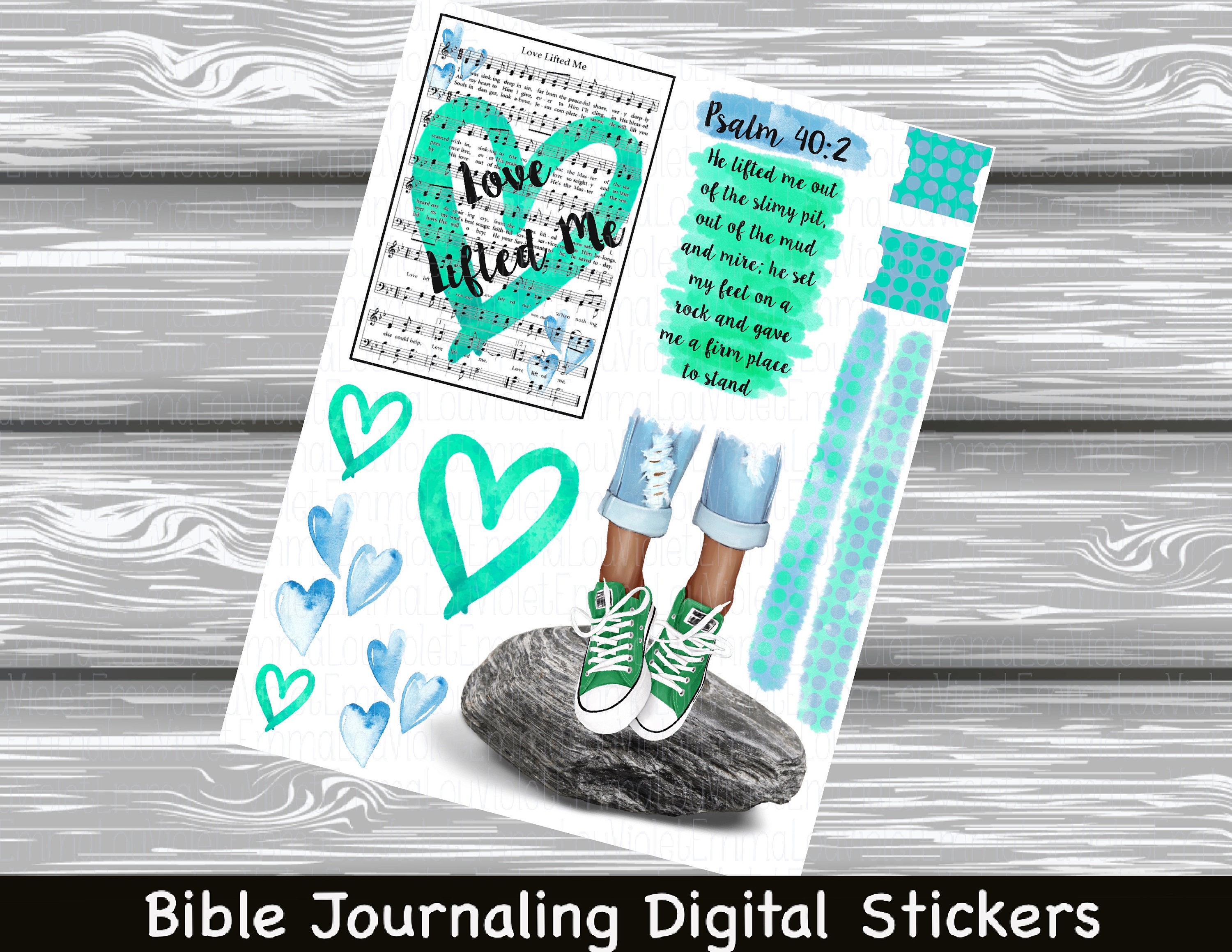 Love Lifted Me Hymn Sticker Series ,bible Journaling Printable Sticker ...