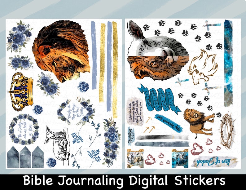 Lion and the Lamb Revelations Bible Journaling Printable - Etsy