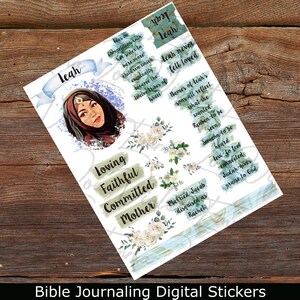 Leah Bible Journaling Stickers: Women of the Bible (digital Download ...