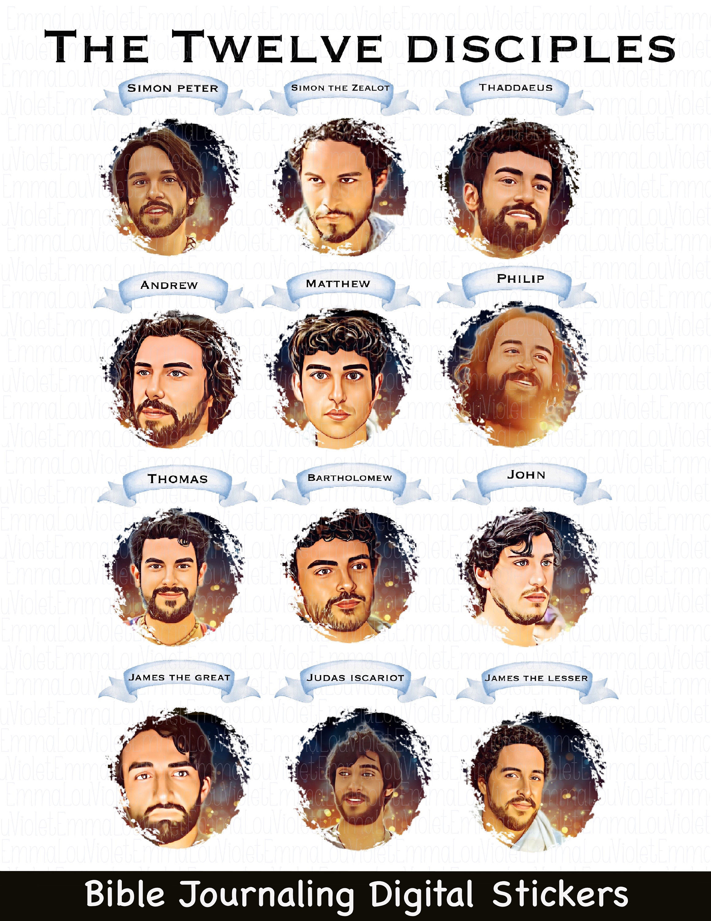 The Twelve Disciples Men of the Bible Series Bible Journaling - Etsy