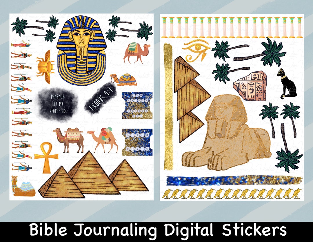 Egypt Exodus Bible Journaling Printable Sticker Sheet, Journal Supplies ...