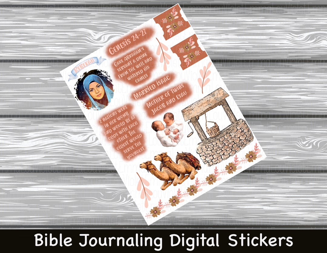 Rebekah Women of the Bible Series Bible Journaling Printable Sticker ...