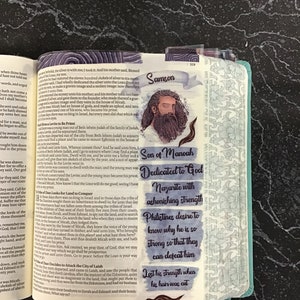 Samson Men of the Bible Series Bible Journaling Printable Sticker Sheet ...