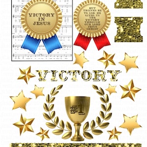 Victory in Jesus Hymn Sticker Series Bible Journaling Printable Sticker ...
