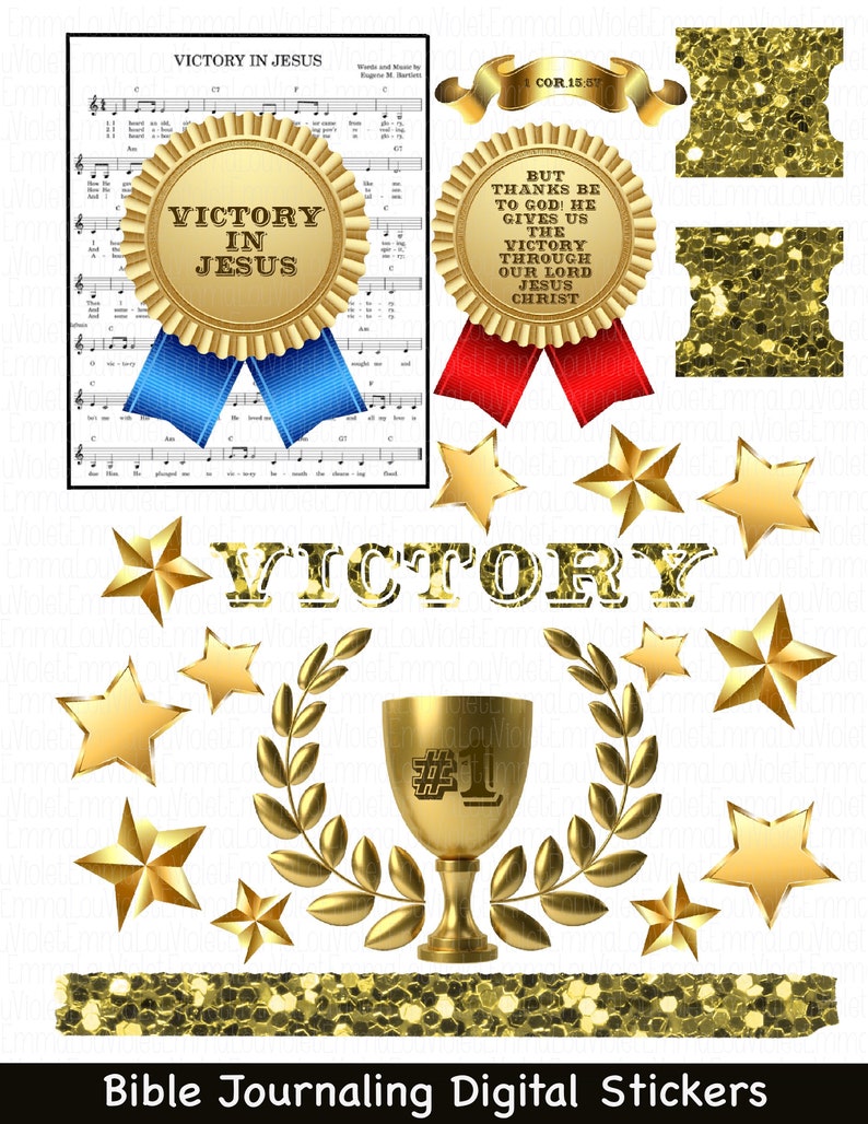 Victory in Jesus Hymn Sticker Series Bible Journaling - Etsy