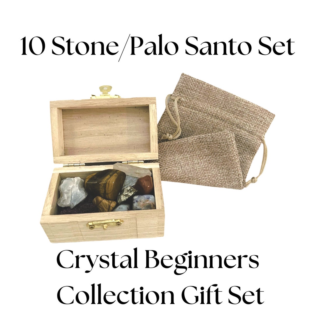 10 Stones Plus Palo Santo Crystal Beginners Collection Gift Set ...