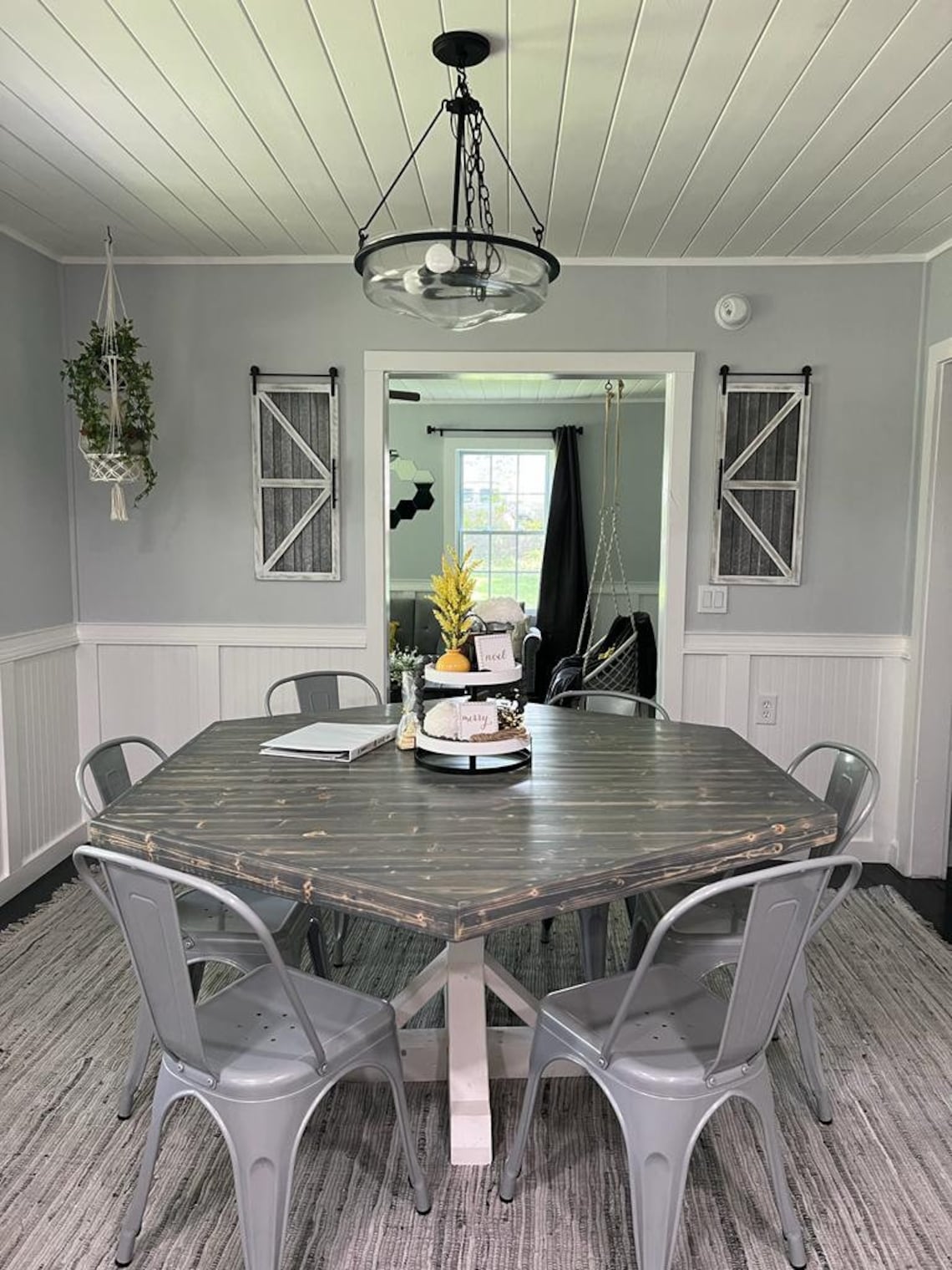DIY Hexagon Farmhouse Table Plans, Blueprints, Materials List ...