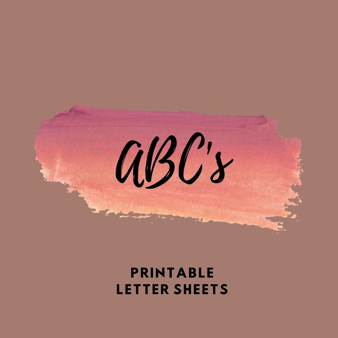ABC Printable Worksheets - Etsy
