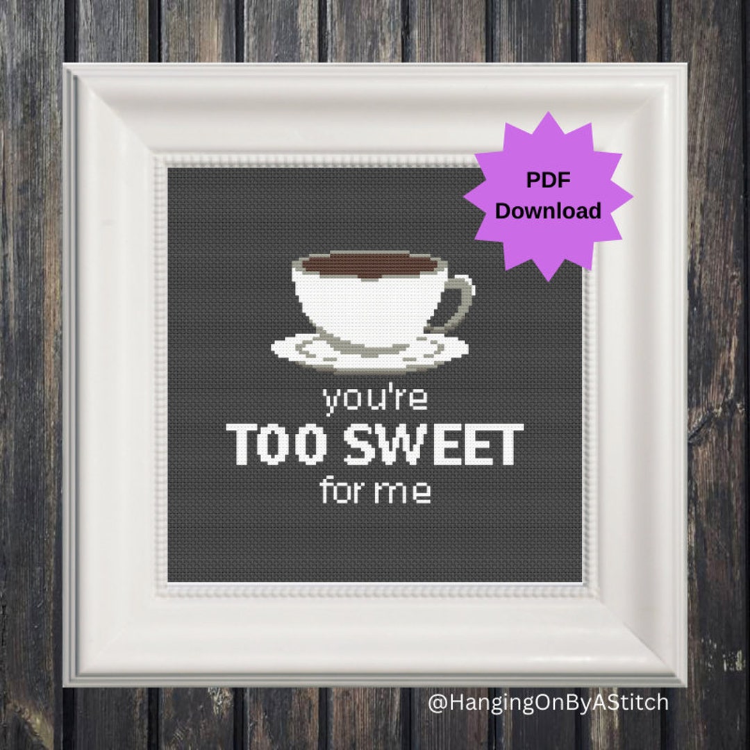 Too Sweet Hozier Cross Stitch Pattern - Etsy