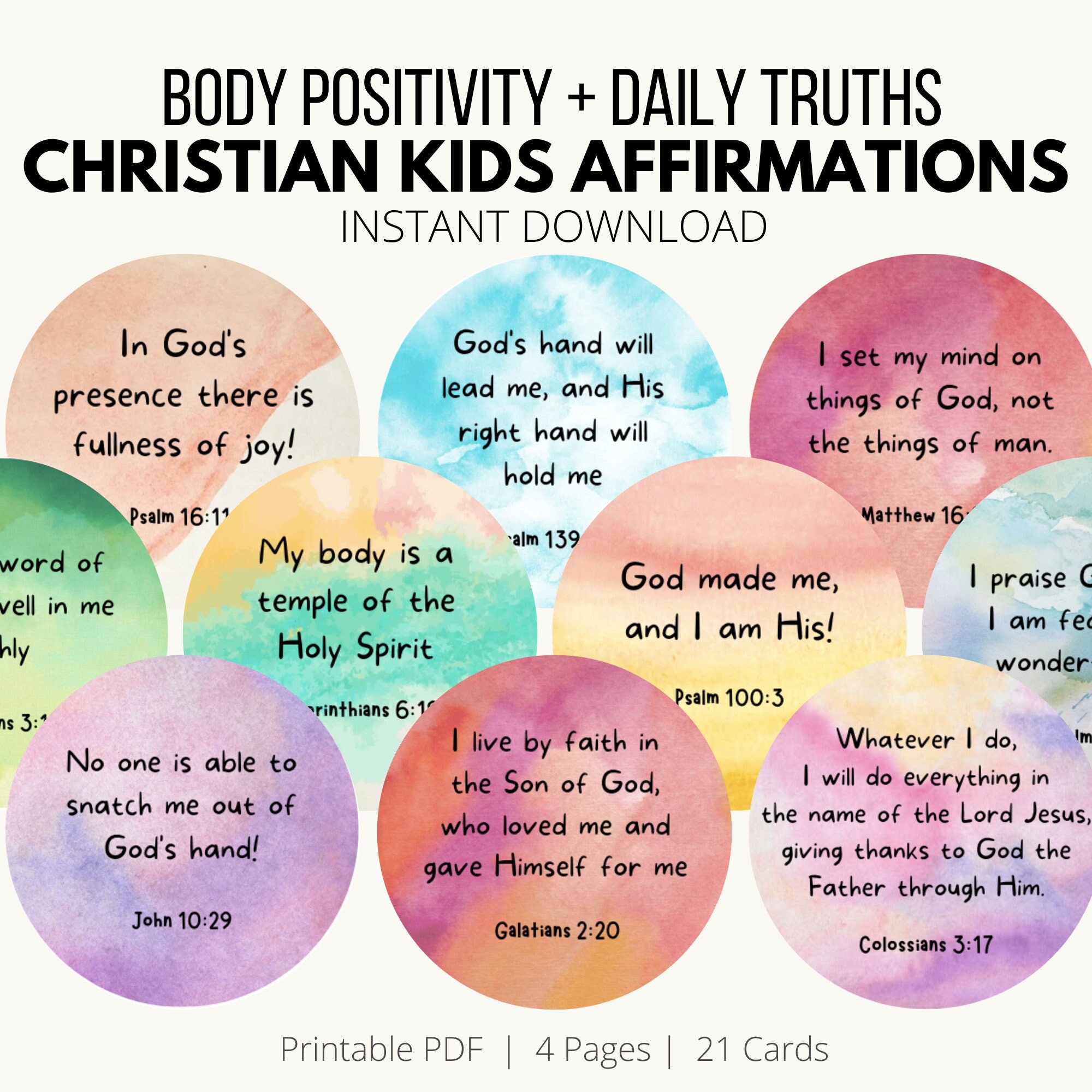 Child of God Affirmation Station Cards | Body Positivity | Daily Truths ...